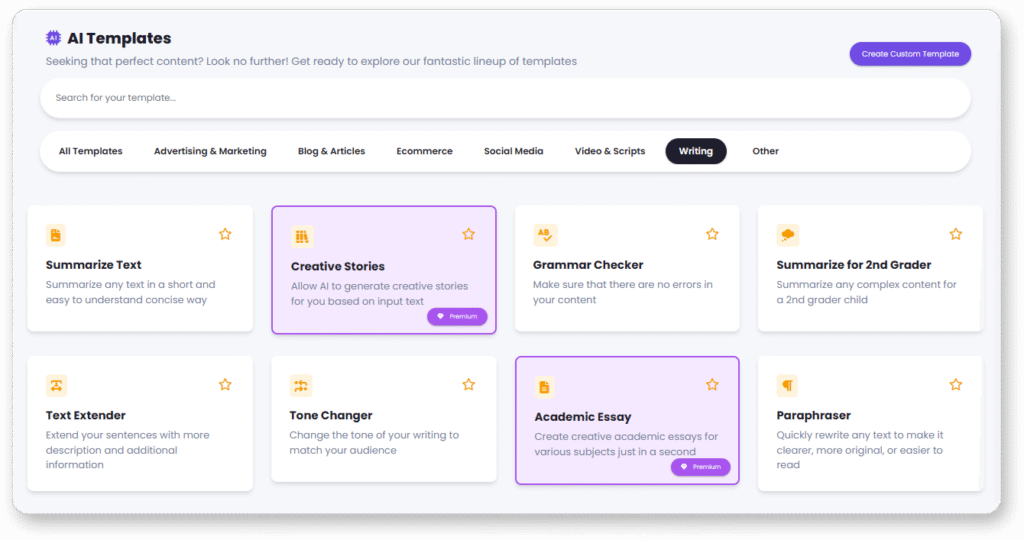 AI Writing Templates - Write Amazing Content - iSavantAI
